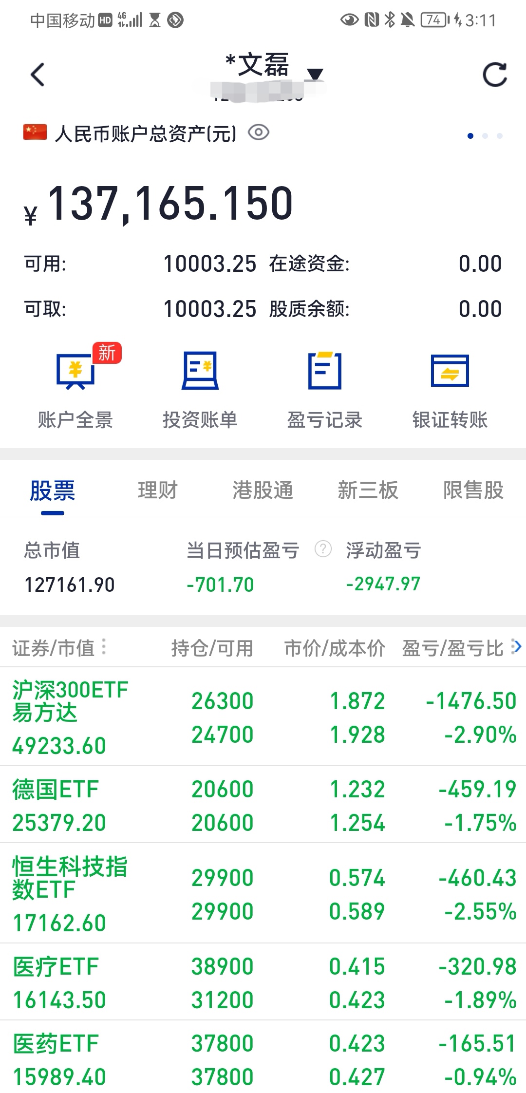 【定投033 期】2023.08.14 买入沪深300ETF、医疗 ETF、恒生科技 ETF_财富号_东方财富网
