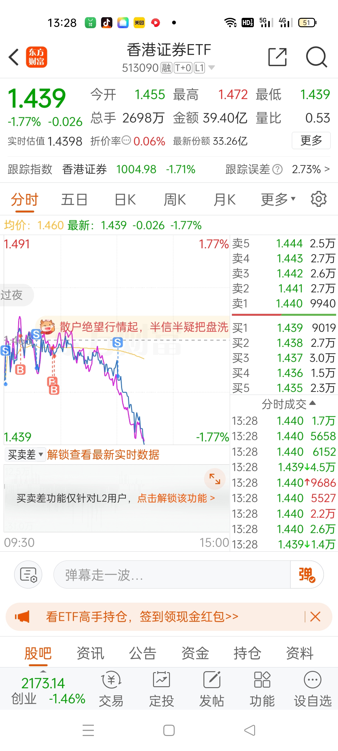 敢不跑吗，不跑就是找死知道吗_香港证券ETF(sh513090)股吧_东方财富网股吧