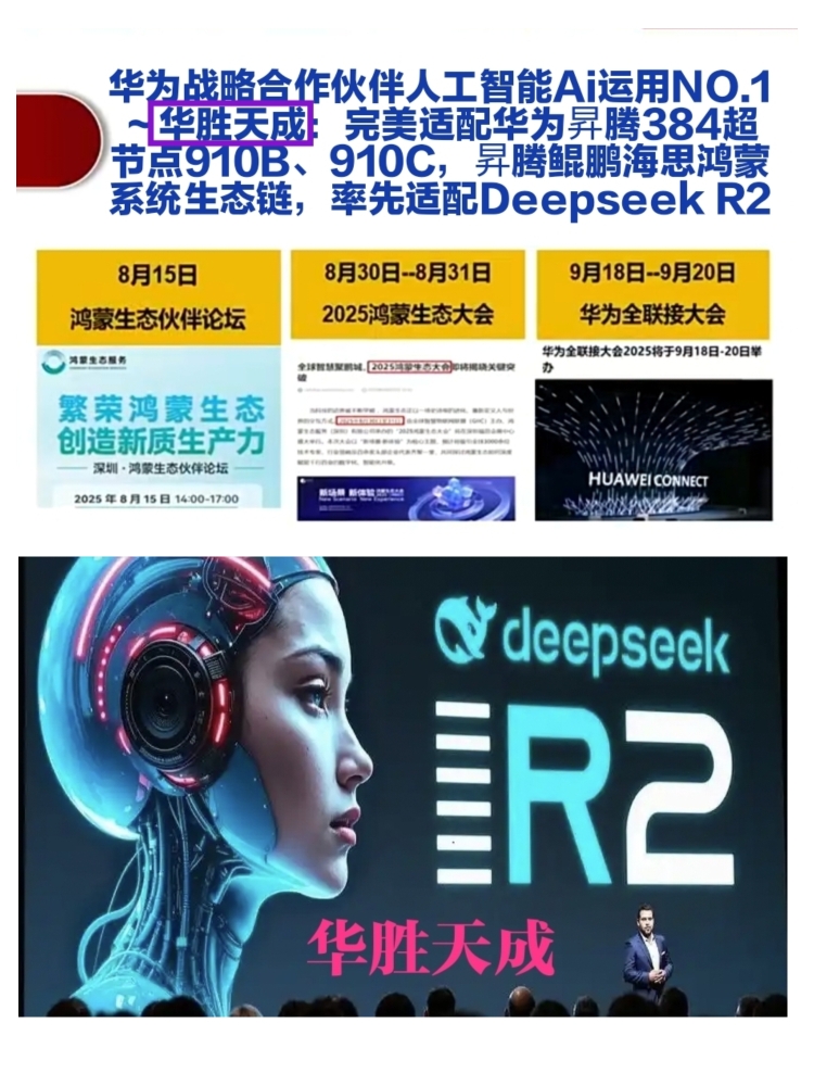 华为CANN（昇腾鲲鹏海思鸿蒙）910B、910C、贵州智算（含村超）、Deepseek R2～人工智能Ai应用NO.1华胜天成_财富号_东方财富网