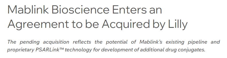 礼来收购ADC公司Mablink Bioscience_财富号_东方财富网