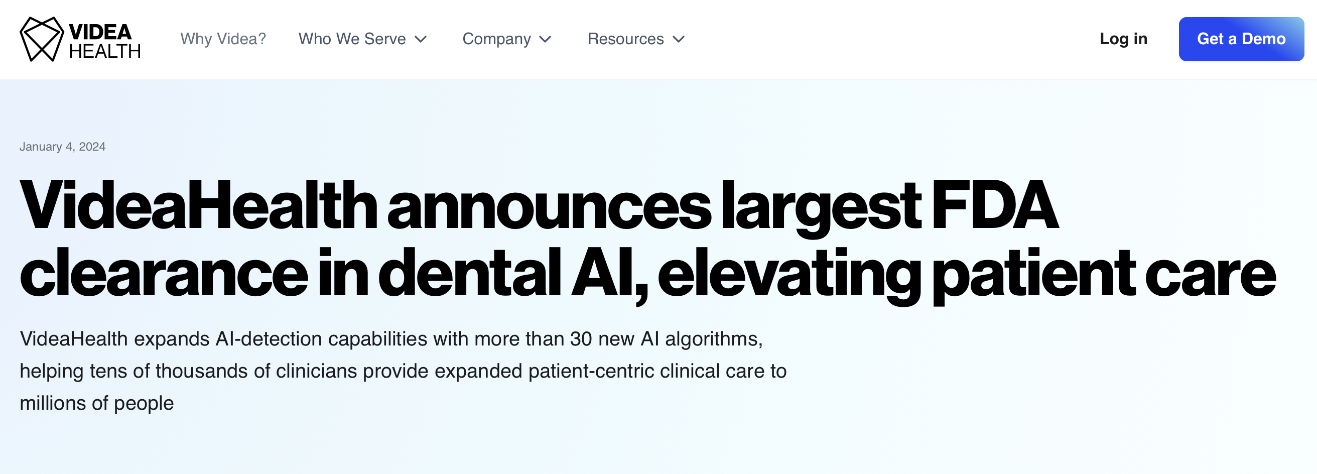 Videa Health宣布其AI牙科诊疗辅助设备获FDA批准_财富号_东方财富网
