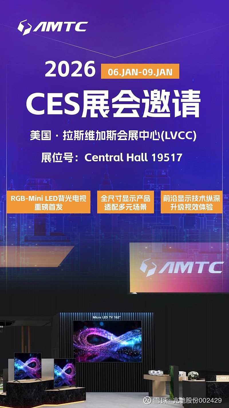 CES 2026剧透 | 兆驰股份RGB-Mini LED背光电视重磅发布_财富号_东方财富网