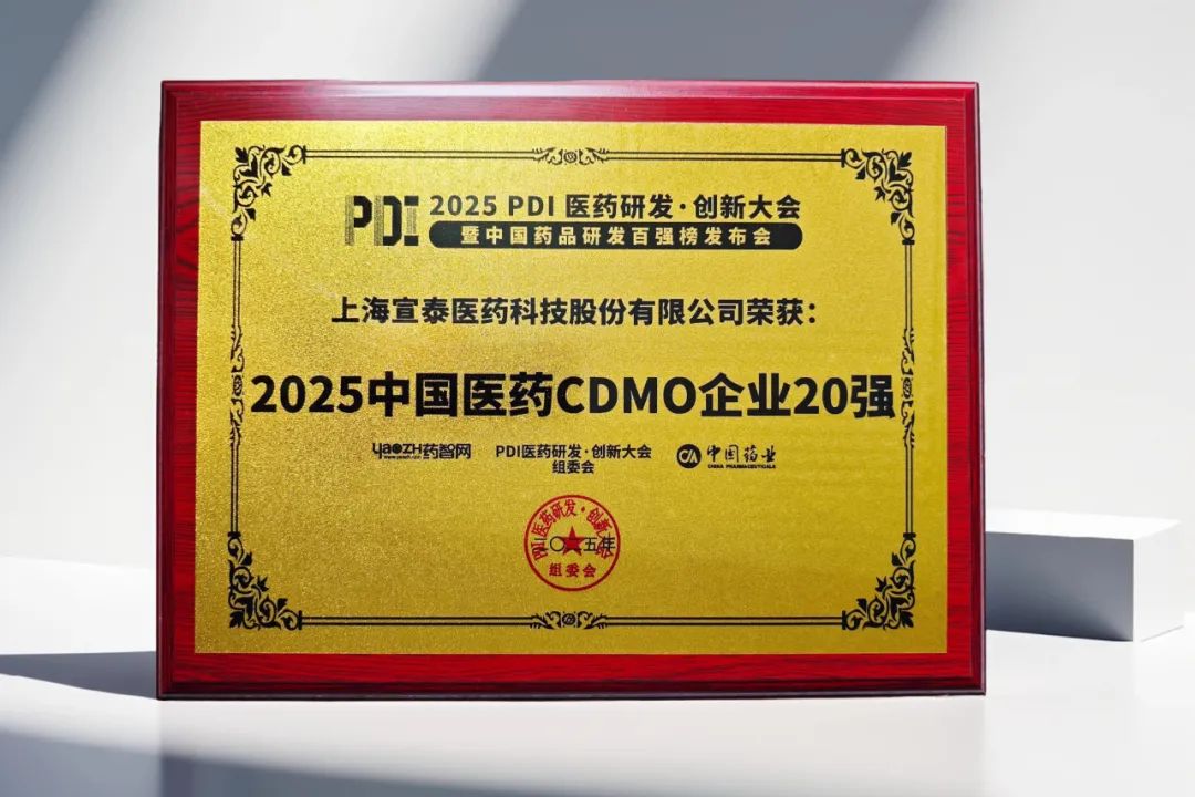 首次入围！宣泰医药荣登“2025中国医药CDMO企业20强”！_财富号_东方财富网